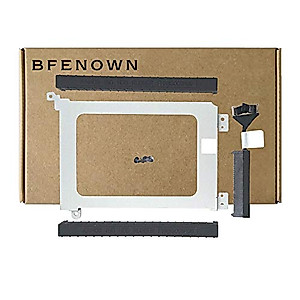 Bfenown HDD Hard Disk Drive Bracket Caddy 3FDY3 with Grommet Rubber Rail 3XYT5 and HDD Connector Cable XDYGX for Dell XPS 15 9550 9570 9650 7590 9560 Precision 5510 5520 5530 5540 (4 Screws Included)