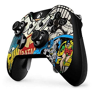 Skinit Decal Gaming Skin Compatible with Xbox One Elite Controller - Officially Licensed Warner Bros Batman and Robin Vintage Design
