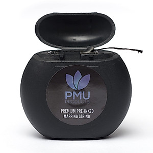 PMU Products Pre-Inked Microblading String for Brow Mapping - New Version - Microblading String with Dispenser