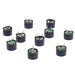 Cylewet 10Pcs 5V 2 Terminals Passive Electronic Alarm Buzzer Electromagnetic Beeper AC Impedance for Arduino (Pack of 10) CYT1008
