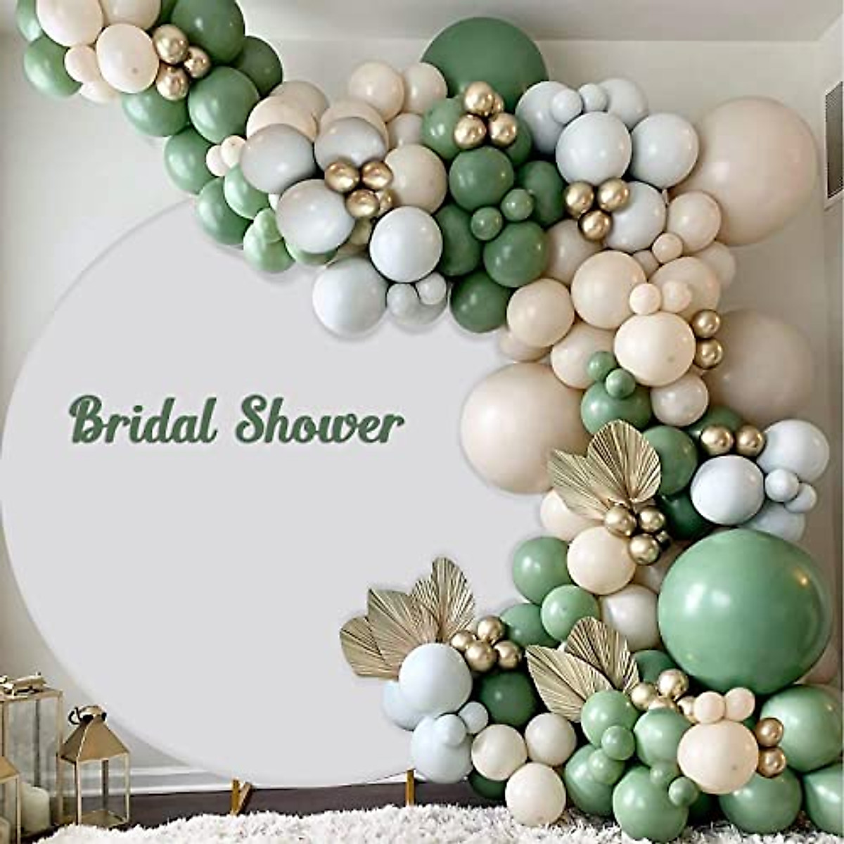 WENMER White Round Backdrop Cover, 6.5 x 6.5ft White Circle Backdrop Background Cover, Cotton-Polyester Blended Fabric Photo Backdrop for Photography Banquet Birthday Bridal Shower Party Wedding Decor