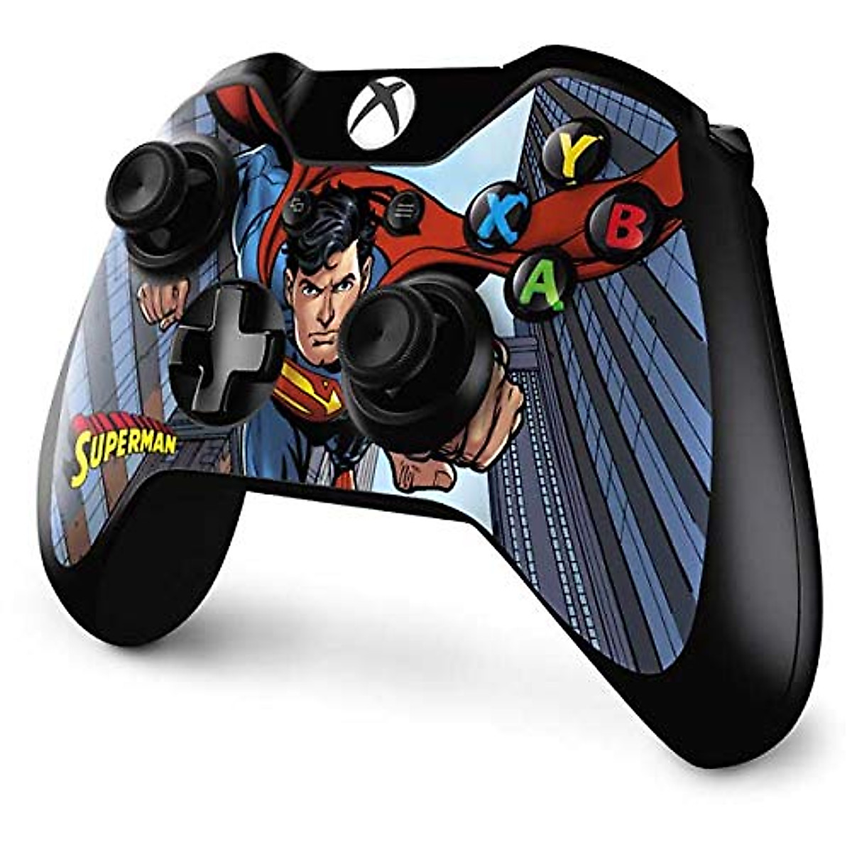 Skinit Decal Gaming Skin compatible with Xbox One Controller - Officially Licensed Warner Bros Superman Flying Design