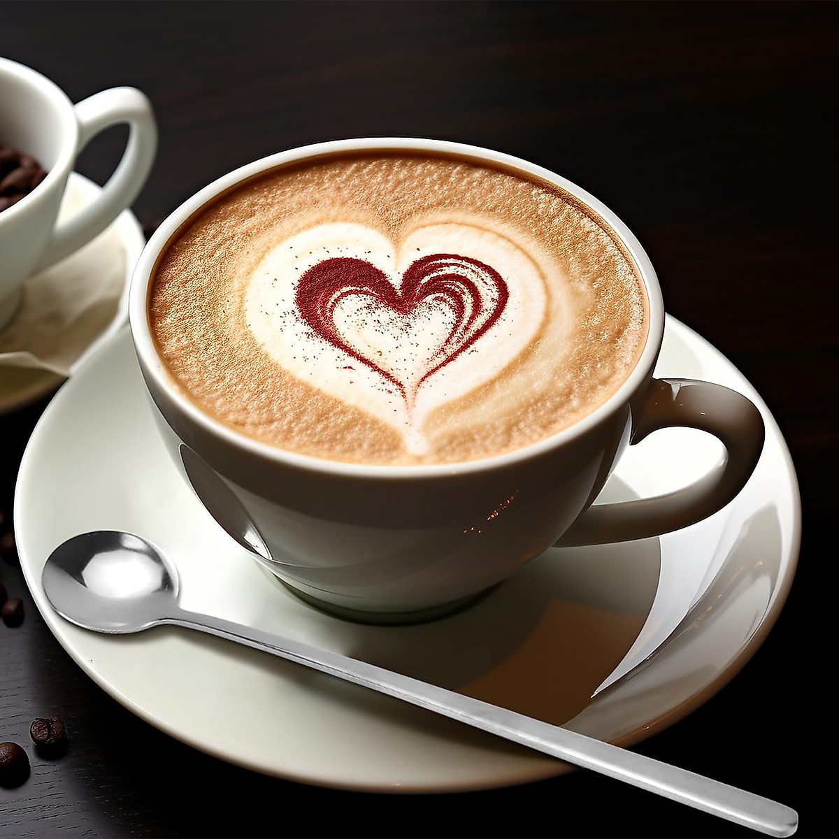 20 Pcs 6.8 Inches Coffee Spoons, Espresso Spoons, Stainless Steel Stirring Spoons with Long Handle, Cute Coffee Bar Accessories, Mini Gold Spoons for Dessert Tea Ice Cream Sugar Cake Cocktail Coffee