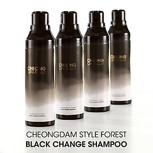 CHEONGDAM STYLE FOREST BLACK CHANGE SHAMPOO, Semi Permanent Hair Color Korean Hair Dye Darkening Grey Hair Dye Coverage Volume Shampoo, Peptide Ceramide Hyaluronic Acid Paraben Free 6.7oz (Brown)