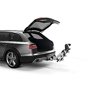 Thule Helium Pro Hanging Bike Rack - Carries 3 Bikes - Lightweight Hitch Bike Rack - Fits 2" and 1.25" receivers - Quick Tool-Free Installation - Tilts for Trunk Access - 112lb Load Capacity