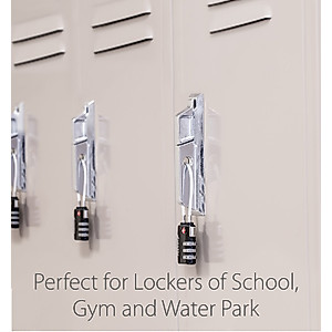Fosmon TSA Approved Cable Locks for Luggage, Suitcase, Gun Case Locks with Push Release Button, 3 Digit Long Shackle Combination Wire Locks for Backpack Zipper Anti Theft, Gym Locker -3 Pack, Black