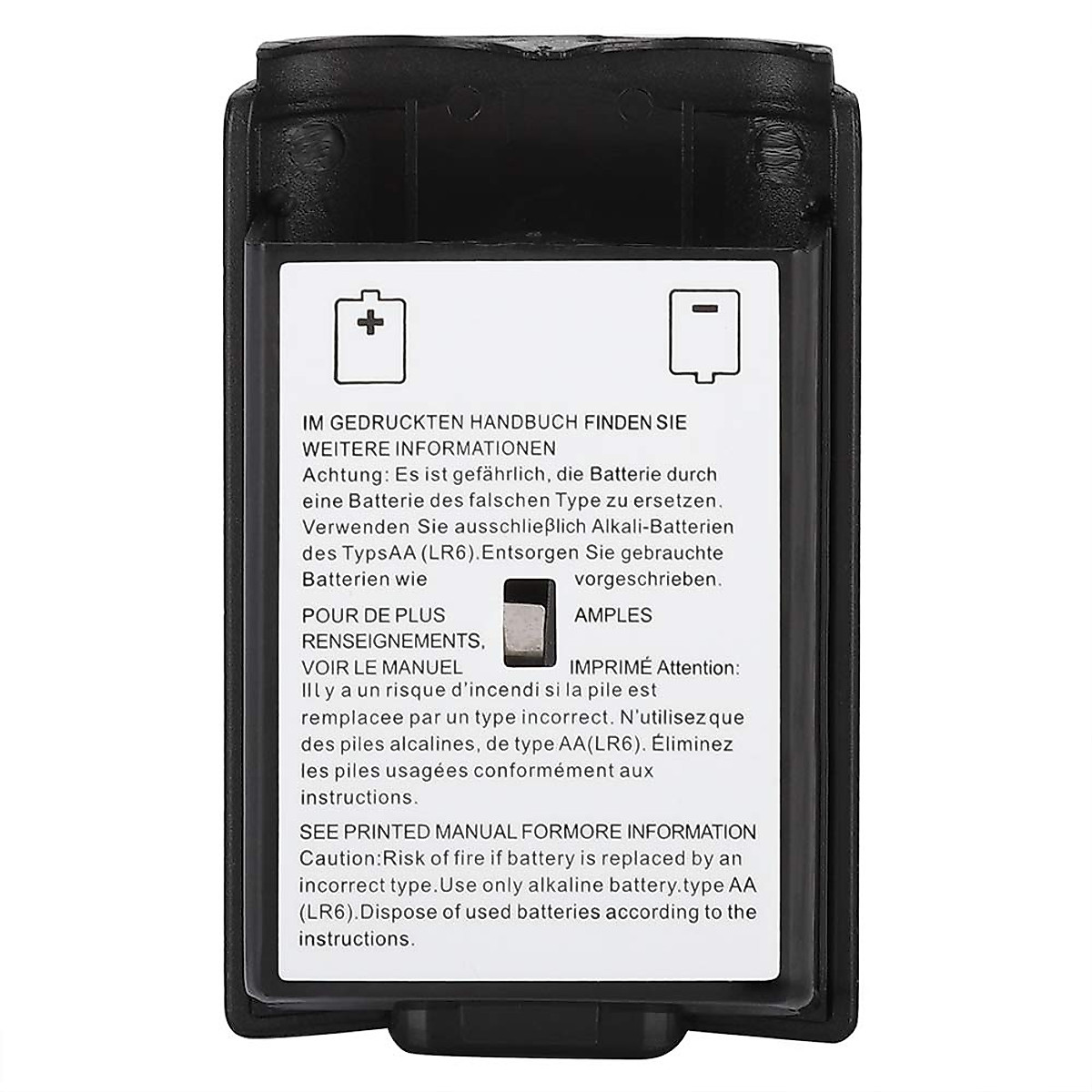 Gojiny Universal Battery Back Cover Shell Case 5 PCS AA Replacement Battery Shell Case Cover Kit for XBOX 360 Wireless Controller (Black)