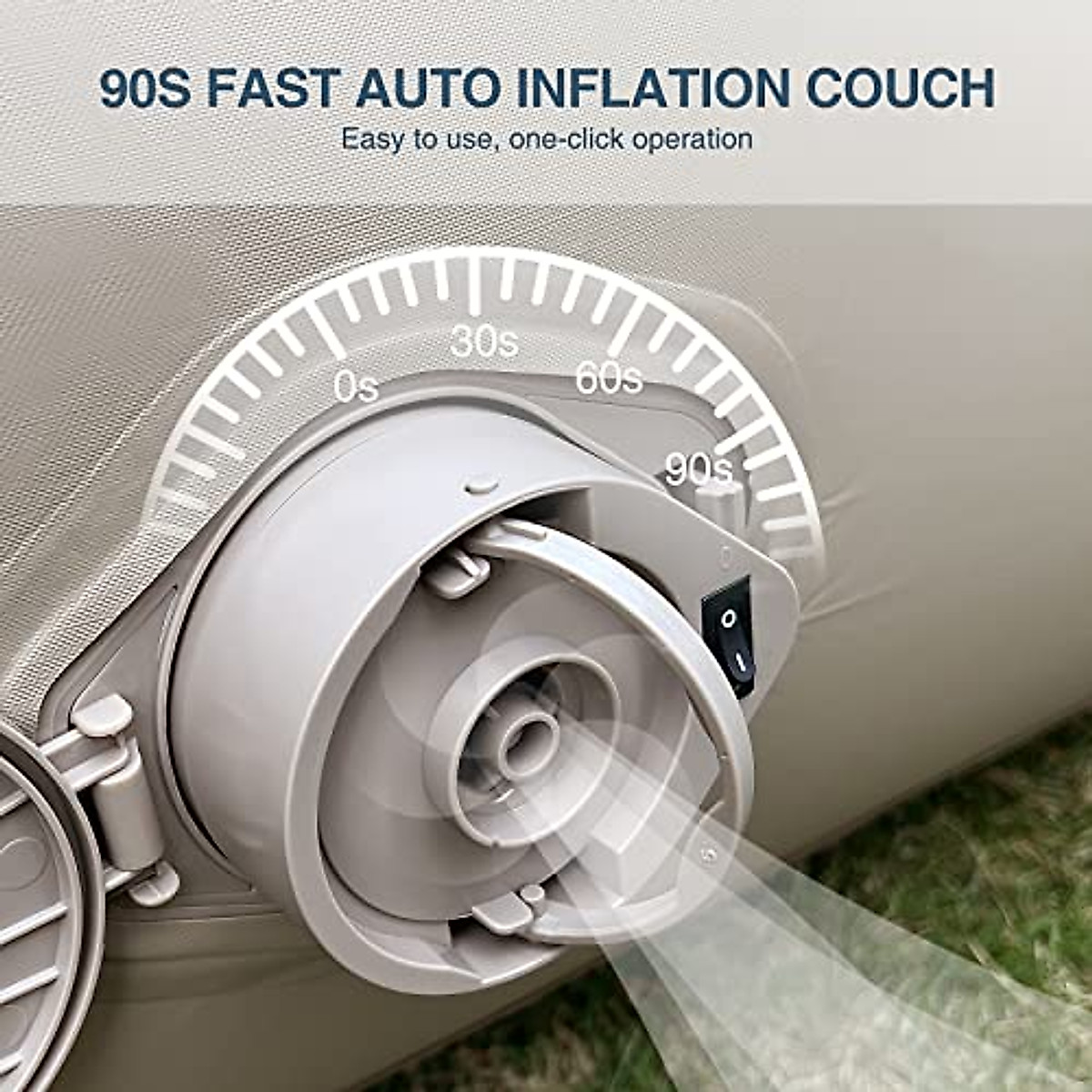 Bestrip Auto Inflatable Couch, Air Mattress Sofa Bed with Portable Air Pump