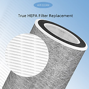 HP201 HP202 HEPA Filter Replacement Compatible with Shark HP200 Series, HP201, HP202, HP301, HP302, UA205, AP1000 3-in-1 Max HC501, HC502 Air Cleaner Purifier, Part # HE2FKBAS, HE2FKBASMB, 1 Pack
