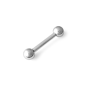 316L Surgical Steel Straight Barbell 12g 1 1/4 inch