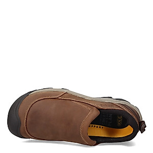 KEEN Men's Targhee 2 Soho Slip On Casual Leather Shoe, Veg Brown/Black, 13