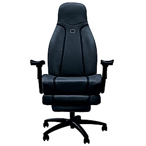 Cooler Master Synk X Ultra Black Ergonomic Real-Time Tactile Immersion Chair, Retractable Leg Rest, All-in-one Controller, Breathable Fabric, Stable Rolling Base, Solid Structure (IXC-SX1-K-US1)