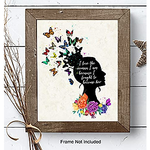 Positive Quotes Wall Art & Decor - Inspirational Sayings for Wall Decor- Encouragement Gifts for Women, Best Friend, Girls, Teens - Motivational Posters - Positive Affirmations - Butterfly Boho Decor
