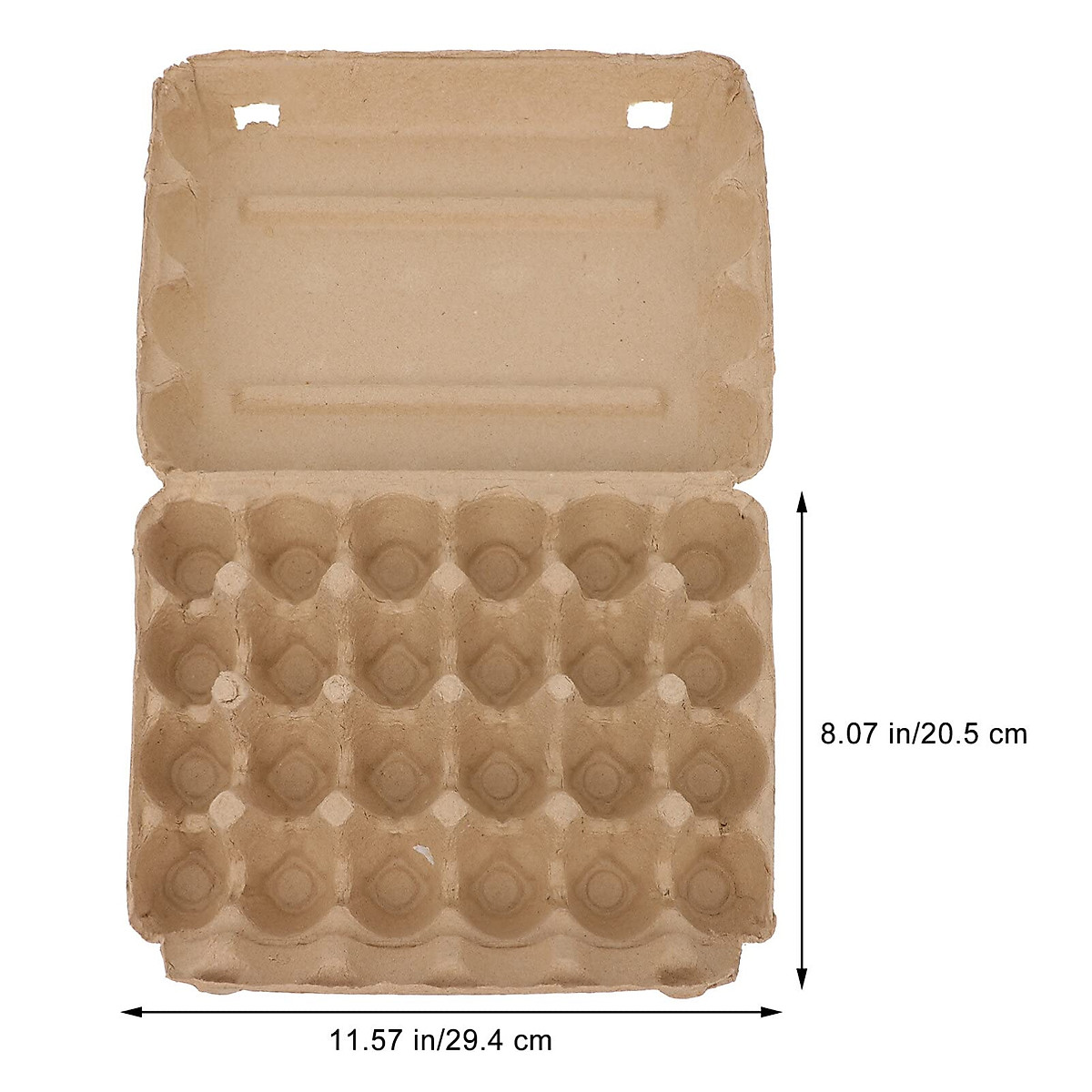 Angoily 6 Pack Empty Egg Cartons 24 Cell Pulp Fiber Egg Tray Holder Egg Storage Containers Strong Sturdy Egg Crate Cardboard Material for Family, Farm, Market, Camping, Picnic, Travel