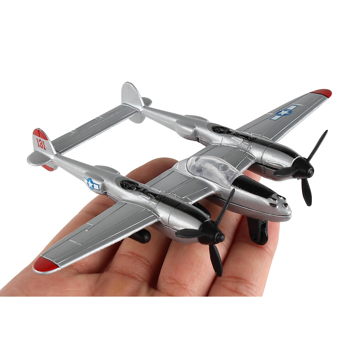 Daron Worldwide Trading Runway24 P38J Vehicle, Silver