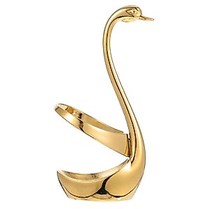 OKUMEYR 1 Set Swan Fork Pedestal Coffee Spoons Cooking Utensil Basket Wedding Decor Silverware Tableware Organizer Forks Stand Holder Mini Forks Drying Rack 304 Stainless Steel Decorations