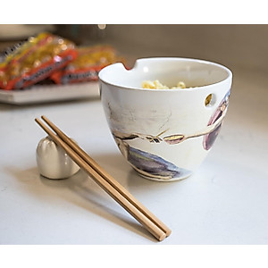 Bowl Bop Sistine Chapel Japanese Ceramic Dinnerware Set | Includes 16-Ounce Ramen Noodle Bowl and Wooden Chopsticks | Asian Food Dish Set For Home & Kitchen | Funny Religious Gifts, Snack Collectible