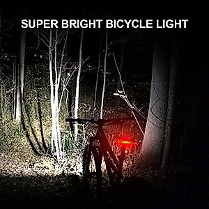 1200 Lumens Bike Lights Front and Back,USB Rechargeable Bicycle Light,Super Bright 3 LED Bike Lights for Night Riding,Bike Headlight with Power Bank Function,IPX5 Waterproof,3+5 Light Modes