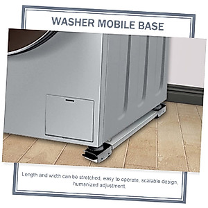 DOITOOL 2 Pairs Small Washing Machine Mini Washing Machine Furniture Slides Kit Furniture Moving Sliders Furniture Carrier Stackable Washer and Dryer Mobile Devices Multifunction Metal