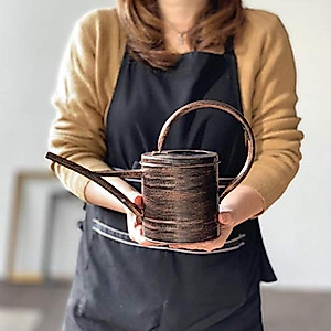 Time Concept Classical Metal Watering Can - 1.2L, Tinplate - Brush Black Copper