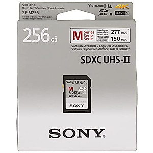 Sony M series SDXC UHS-II Card 256GB, V60, CL10, U3, Max R277MB/S, W150MB/S (SF-M256/T2)