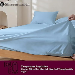 Microfiber RV Sheet Sets, 30x80 Bunk, Light Blue Solid, RV Bed Sheets for Campers, RV's & Travel Trailers Fit Mattress up to 8 Inch deep Motorhome RV Camping Sheets