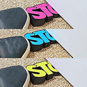 "STOP" Door Stoppers / Door Wedges, Pack of 3