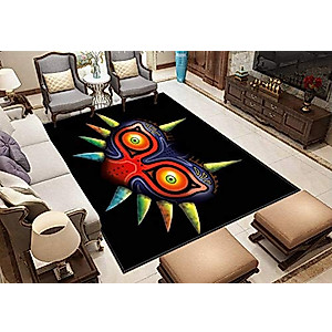 Majora's Mask Area Rugs Non-Slip Floor Mat Doormats Home Runner Rug Carpet for Bedroom Indoor Outdoor Kids Play Mat Nursery Throw Rugs Yoga Mat