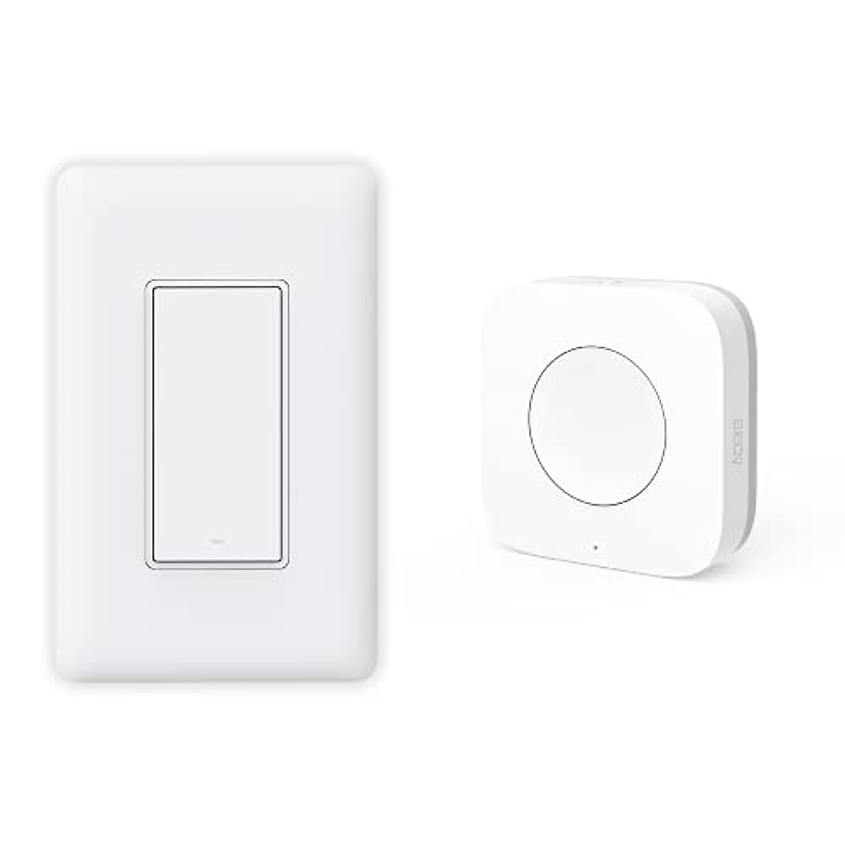 Aqara Smart Light Switch (with Neutral, Single Rocker) Plus Aqara Wireless Mini Switch, Requires AQARA HUB, Zigbee Connection, Remote Control and Set Timer for Home Automation