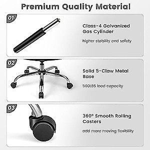 POWERSTONE Big and Tall Office Chair - 500LBS High Back Executive Desk Chair Adjustable Leather Computer Chair Home Office Extra Wide Swivel Task Chair for Heavy People Adults Black