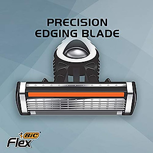 BIC Flex 5 Men's 5-blade Disposable Razor, For a Smooth and Comfortable Shave, 8-Count Pack of Mens Razors White