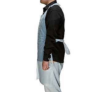 Clean Tek White Plastic Disposable Apron - 42" x 27 1/2" - 100 count box - Restaurantware