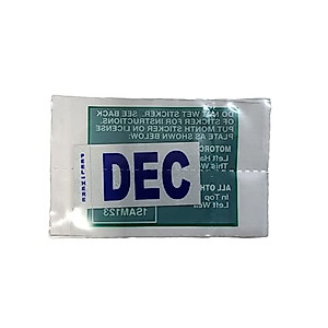 December California License Plate Month Sticker