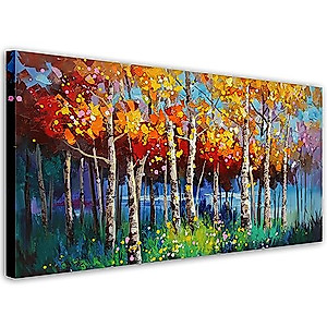 Artmaple Paint by Number for Adults Beginner Students, Ideal Gift Choice for Birthday,Anniversary or Any Festival.DIY Acrylic Painting Kit for Room Decor (12x24, Birch Forest)
