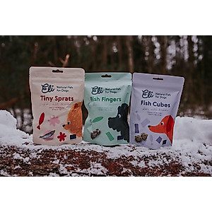 Eli Natural Fish Mix 3 Pack - Naturals Premium Dog Treats, Cod Skin Dental Treats, Rich in Protein & Omega 3, Low in Fat, Grain Free, Single Ingredient, Hypoallergenic, Gluten Free, Baltic Sprats