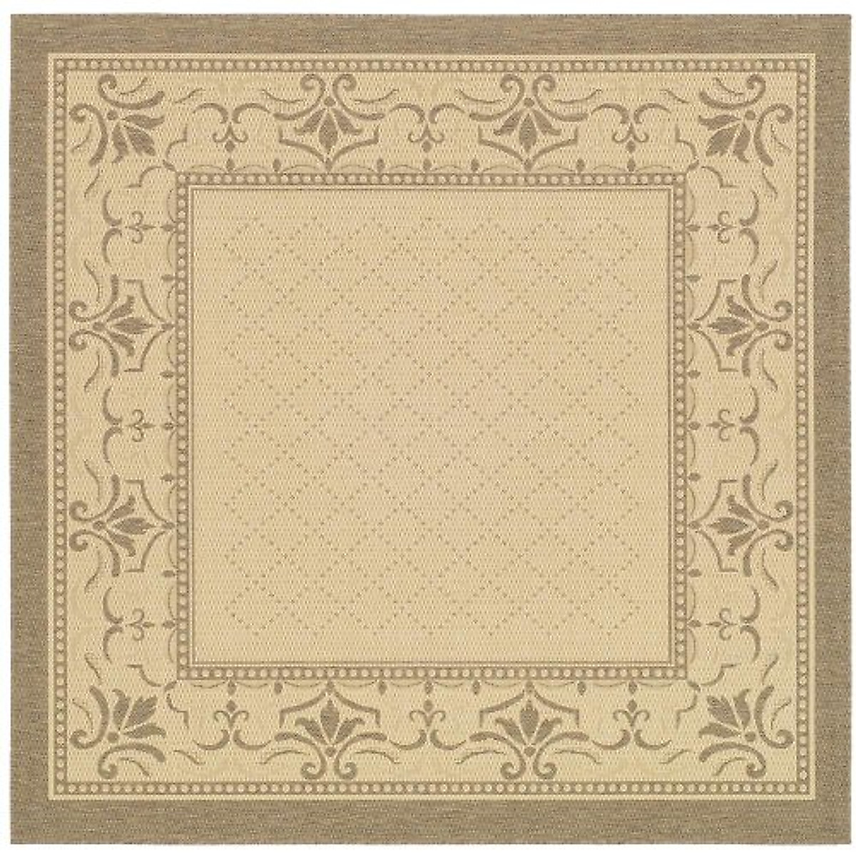 SAFAVIEH Courtyard Collection Area Rug - 8' x 11', Natural & Brown, Non-Shedding & Easy Care, Indoor/Outdoor & Washable-Ideal for Patio, Backyard, Mudroom (CY0901-3001)