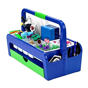 Heathrow Scientific Phlebotomy Tray Tote with Drawer and Folding Handle, Lightweight, Disposable Inserts Included