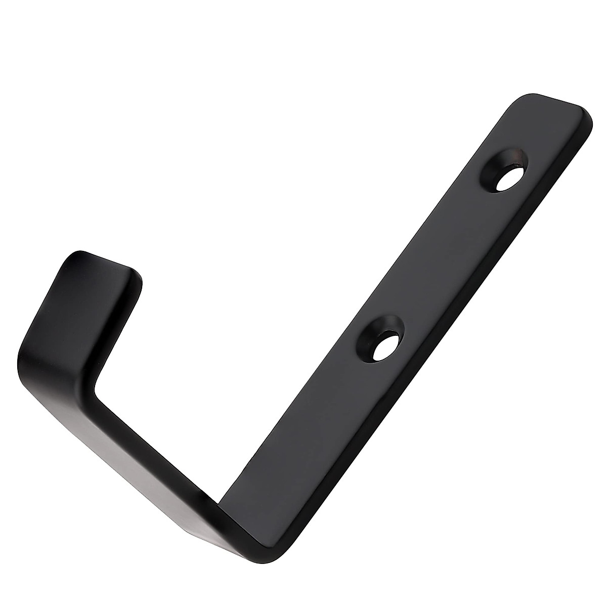 MANMILAI Towel Hooks Heavy Duty Black Wall Hooks Super Thick Pure Metal, Double Hole Screw Installation, Never Fall Off, Hanger for Clothes Key(3 Jet Black)