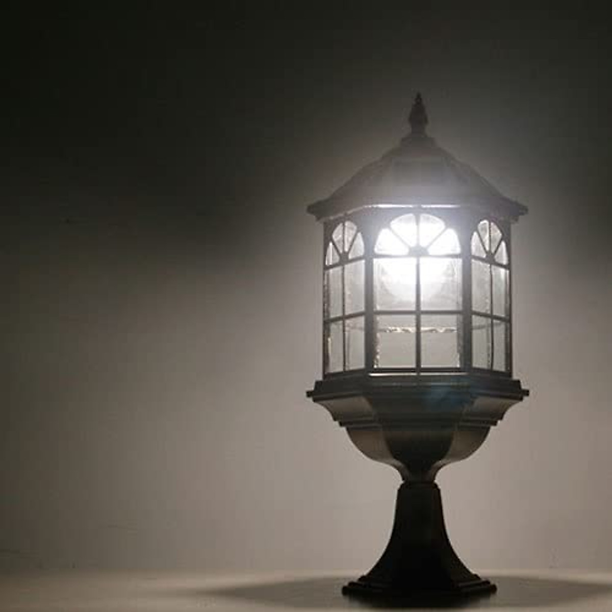 XMFXIAO Classic European Household Metal Pillar Lamp Simple Villa Wall Decoration Wall Headlight IP65 Level Garden Lighting Lawn Lamp Solar and City Electricity Dual-Purpose Lighting Equipment