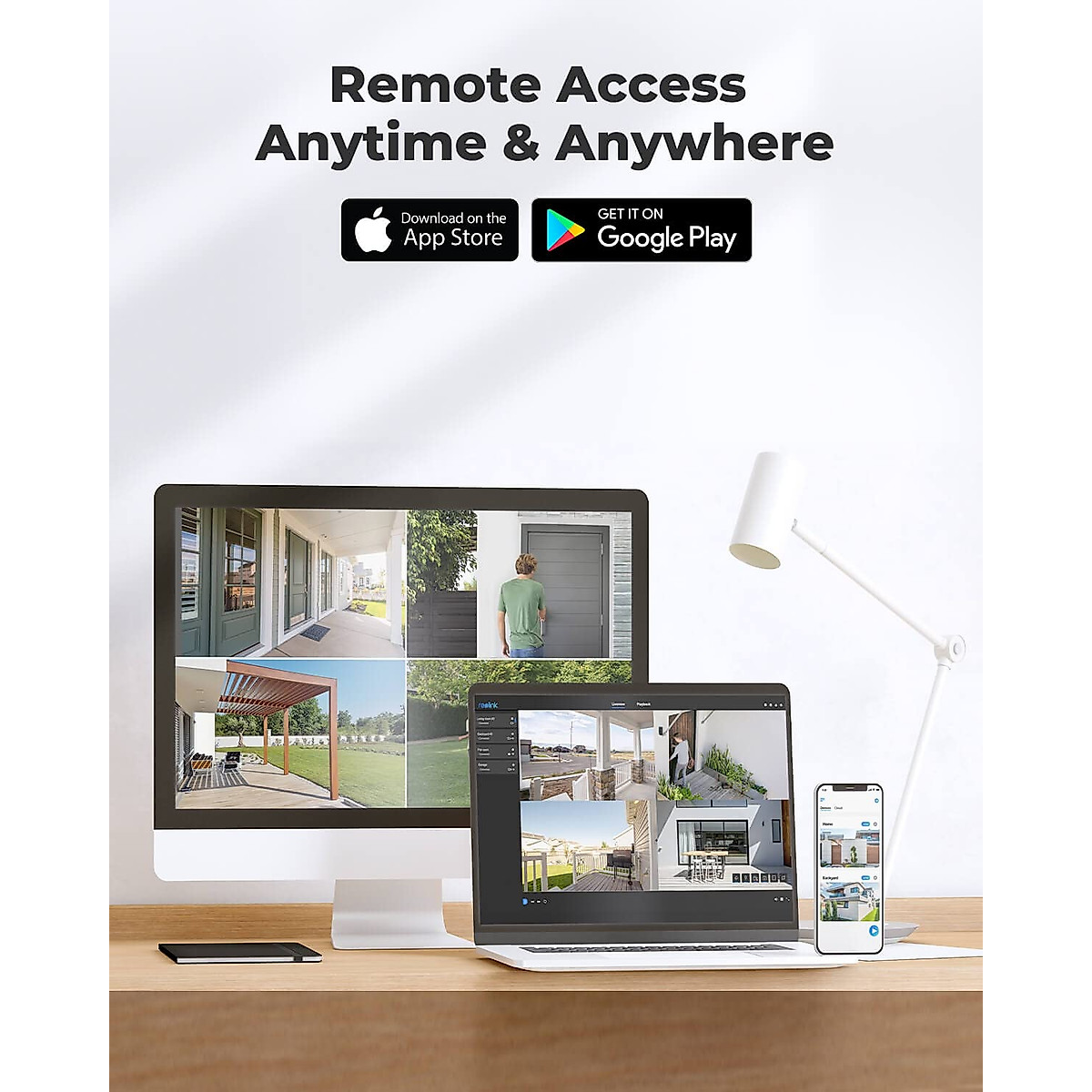 REOLINK Security Camera Outdoor, IP PoE Dome Surveillance Camera, Smart Human/Vehicle Detection, Work with Smart Home, 100ft 5MP HD IR Night Vision, Up to 256GB microSD Card, RLC-520A