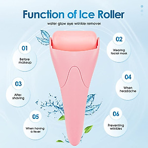 Natural Jade Roller And Gua Sha Set For Face and Eye Ice Roller Facial Cooling Massage Roller