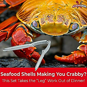 Cracker, Mallet and Sheller Seafood Combo Set 2Pk. All in One Pack Perfect for Eating Crab, Lobster, Crawfish or Deveining Shrimp. BPA Free Party Supplies for Feasts, Boils and Themed Restaurants.
