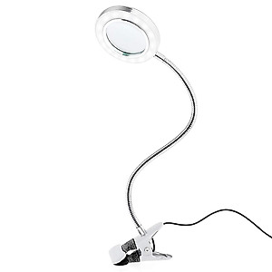 JimKing Magnifying Lamp, Tattoo Light Desk Lamp, LED Book Light with Clip, USB Bed Lamp for Reading, Tattoo, Make Up, Manicure