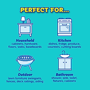 Scrub Daddy + Cif All Purpose Cleaner, Lemon - Non Scratch Sponges for Kitchen + Bathroom - Scrubber and Multipurpose Cleaner Cream - Cleaning Supplies Kit