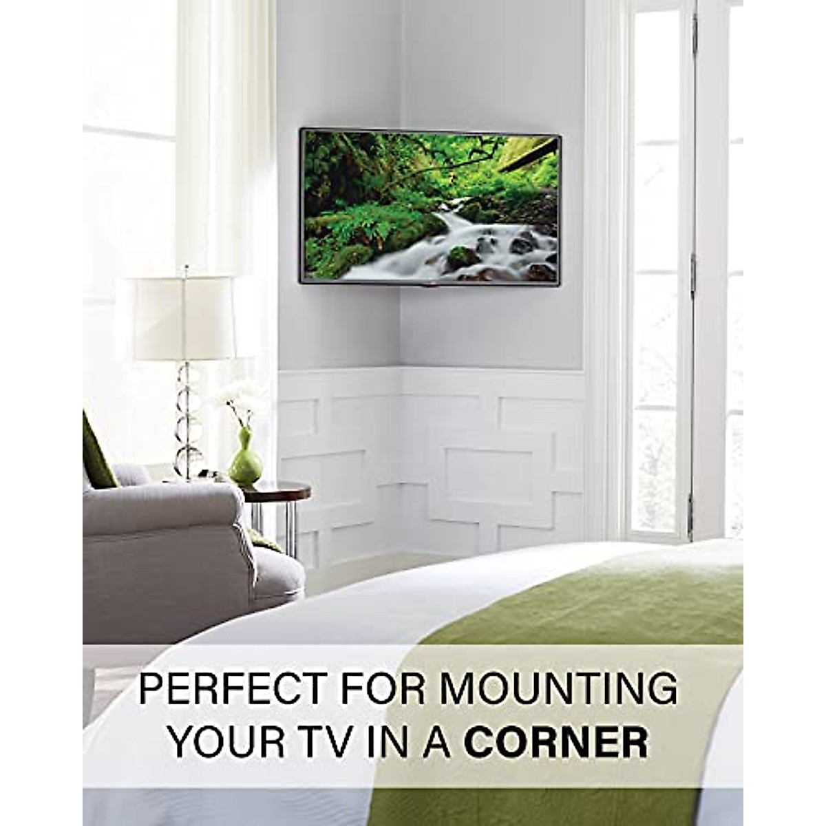 Made for Amazon Universal Full-Motion TV Wall Mount for TVs up to 55" and Compatible with Amazon Fire TVs