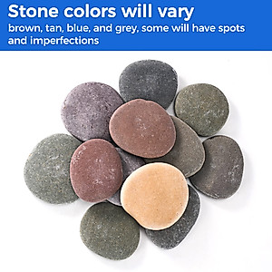 ROCART 12 Extra Large Smooth River Rocks for Painting, Flat Painting Rocks About 4 to 5 Inches in Length Perfect for Kindness Stones, Arts and Crafts, Decoration
