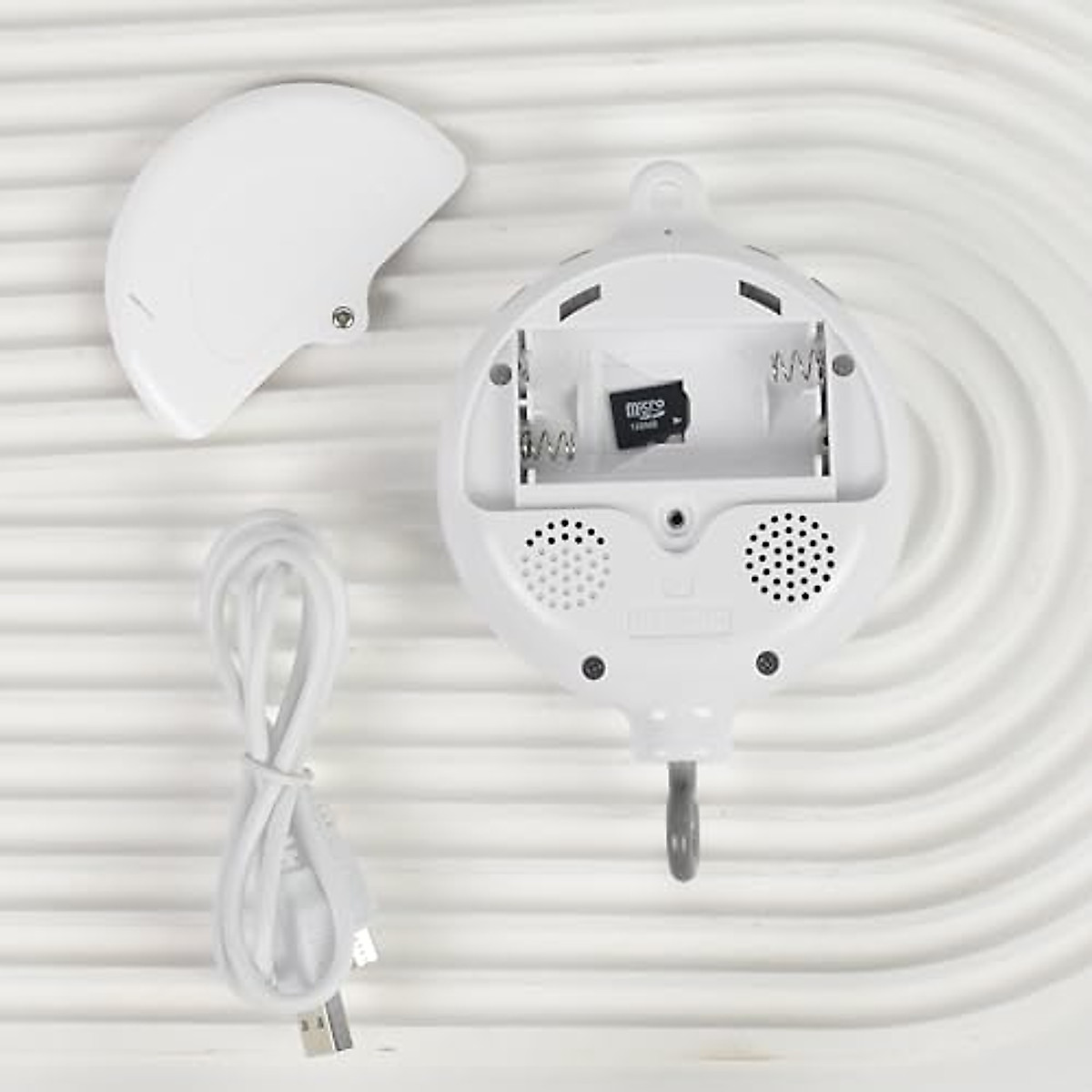 HLEEDUO Crib Mobile Motor Music Box,Nursery Mobile Device Built-in Memory Card to Download Music,Arbitrary Volume,Portable Sound Machine Mobile Spinner
