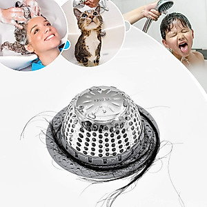 LEKEYE Drain Hair Catcher/Bathtub Drain Cover/Drain Protector for Pop-Up & Regular Drains(Patented Product)