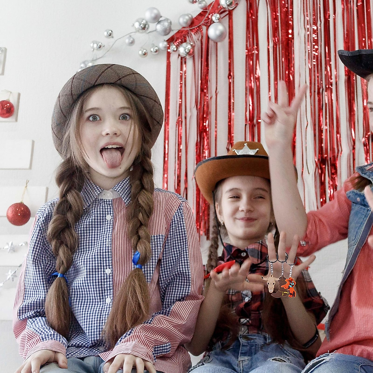 12 Pcs Western Cowboy Keychain for Western Cowboy Themed Party Decorations,Western Keychain Cowgirl Keychain Cowboy Hat Keychain Key Ring Horse Boot for Western Party Favors Rodeo Cowboy Party Favors