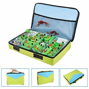 Sntieecr STEM Physics Electric Circuit Learning Starter Kit, Science Lab Basic Electricity Magnetism Experiment Education Kits for Junior Senior High School Students Electromagnetism Exploration